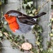 Robin Wind Chime, Original Art , Laser Cut Hand Painted Wooden Robin ...