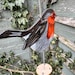 Robin Wind Chime, Original Art , Laser Cut Hand Painted Wooden Robin ...