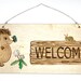 Hedgehog welcome Wood Sign. Original Art Hand Painted. A - Etsy