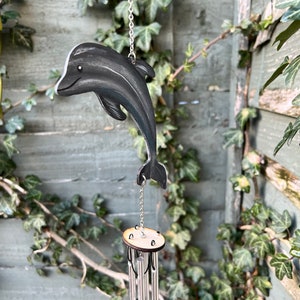 Dolphin Wind Chime, Laser Cut and Hand Painted. Aluminium Chimes ...