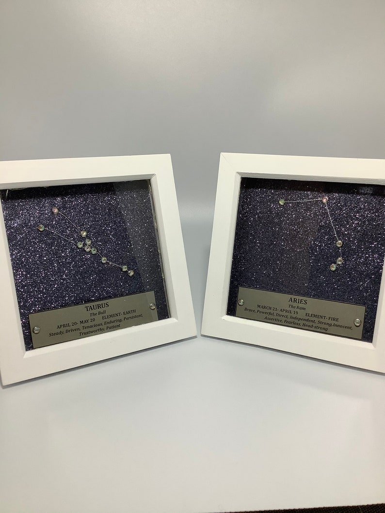 Box Frame. Horoscope/ Star Sign Led Light up Box Frame. - Etsy