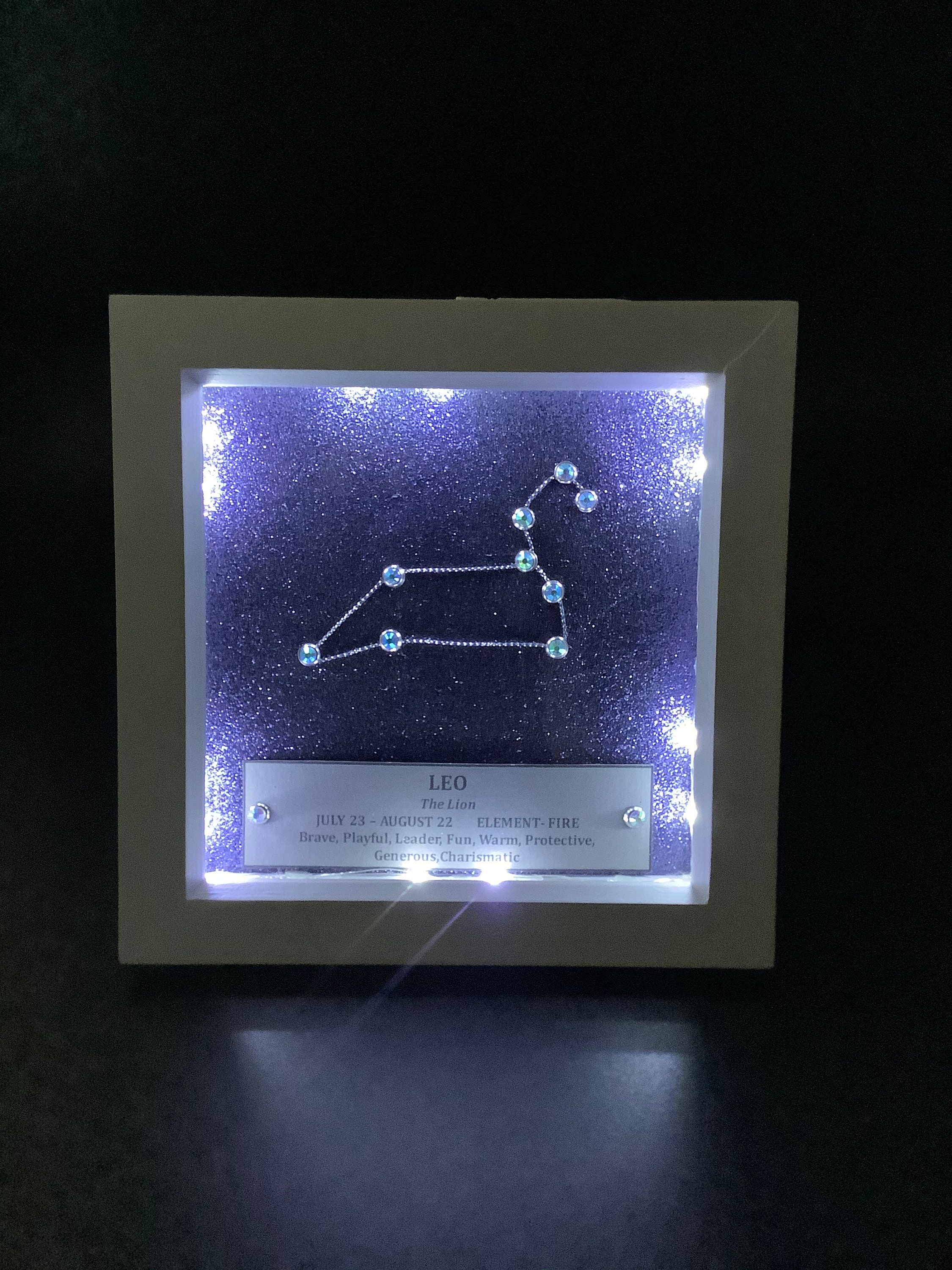 Box Frame. Horoscope/ Star Sign Led Light up Box Frame. - Etsy