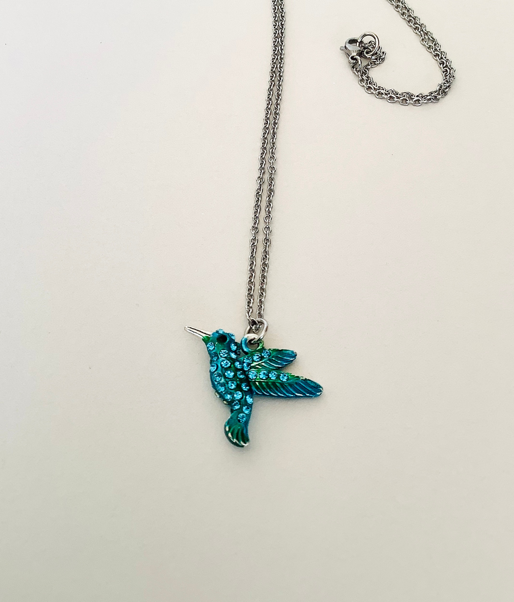 Hummingbird Pendant Necklace and Stainless Steel Chain Choose - Etsy ...