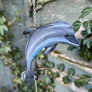 Dolphin Wind Chime, Laser Cut and Hand Painted. Aluminium Chimes ...