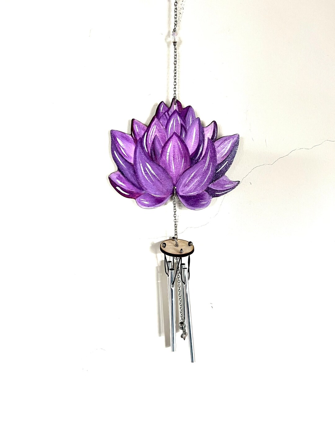 Lotus Flower Windchime, Hand Painted. - Etsy