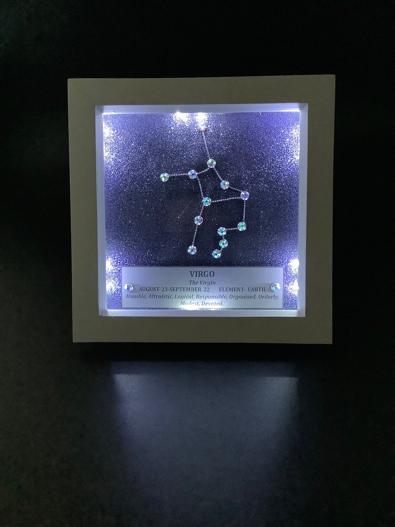 Box Frame. Horoscope/ Star Sign Led Light up Box Frame. - Etsy