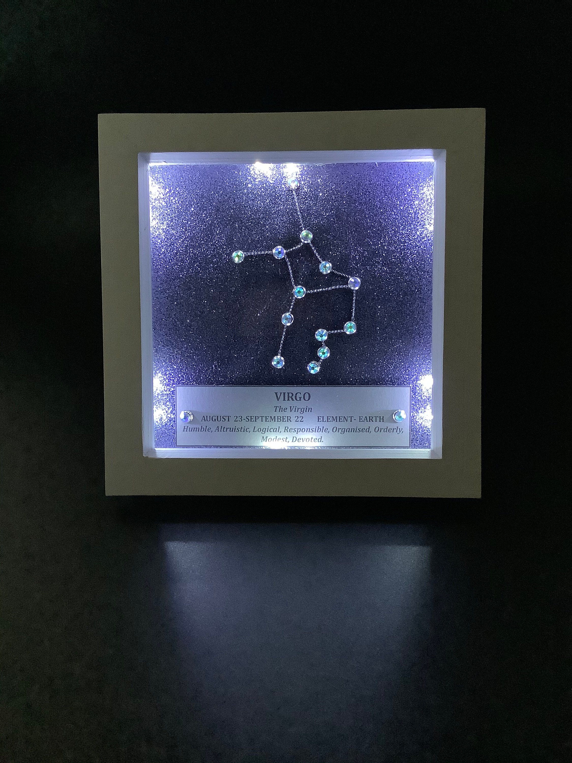Box Frame. Horoscope/ Star Sign Led Light up Box Frame. - Etsy