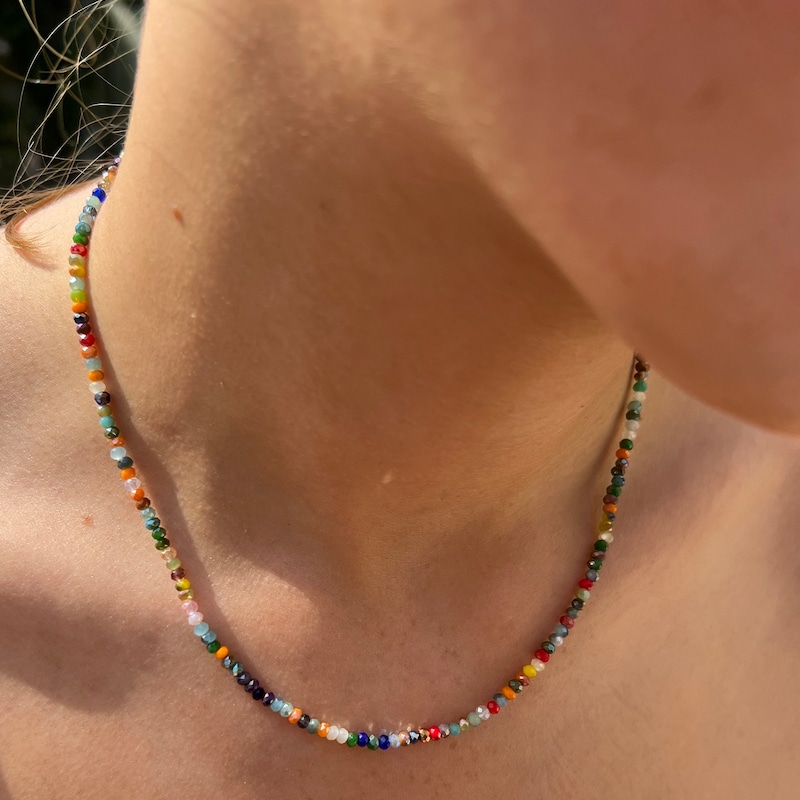 Boho Beaded Necklace - Etsy