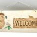 Hedgehog welcome Wood Sign. Original Art Hand Painted. A - Etsy
