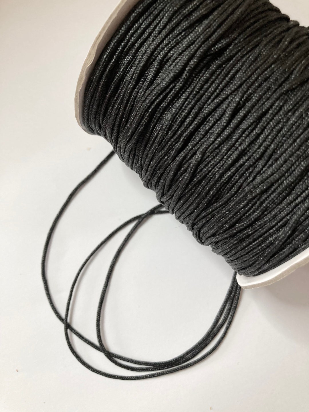 Black Nylon Thread 1.5mm Thickness, for Macrame, Beading, Bracelet ...