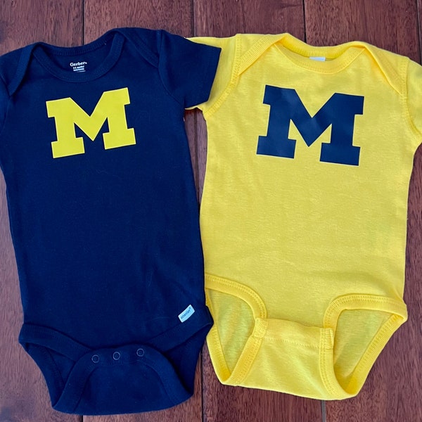 University of Michigan Baby Girl Clothes - Etsy