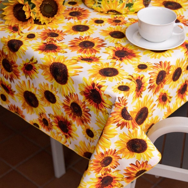 Sunflower Tablecloth - Etsy