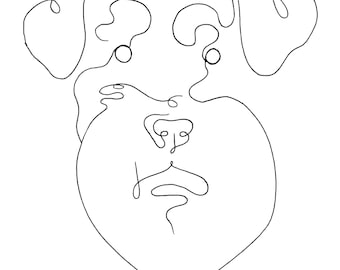 Line Drawing Schnauzer - Etsy