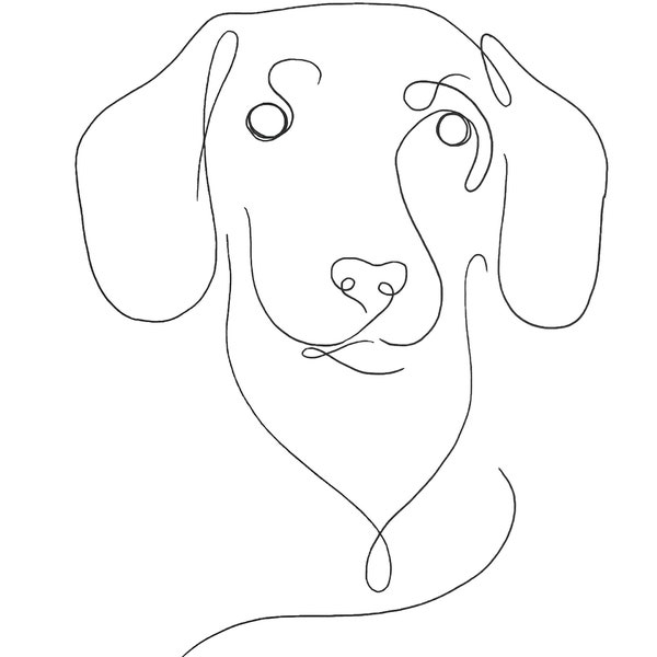 One Line Dachshund - Etsy
