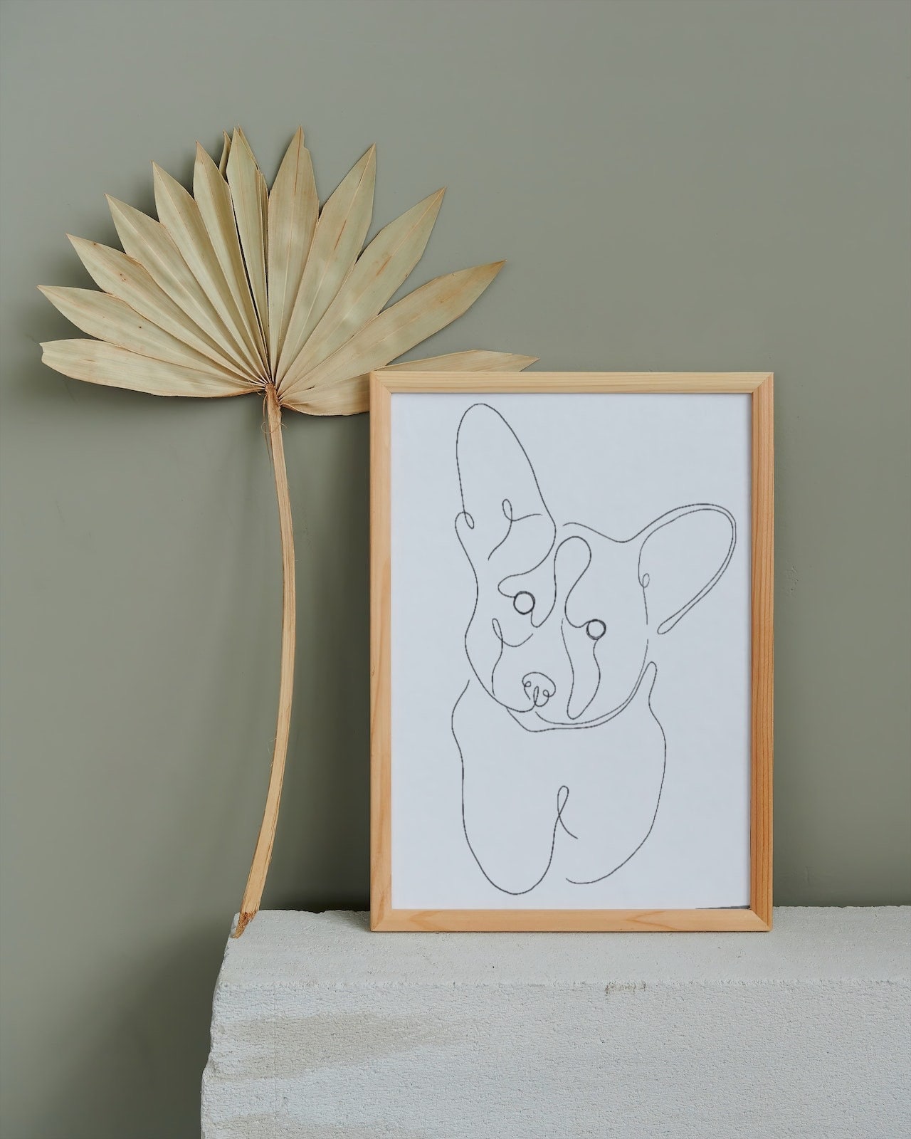 Corgi One Line Pet Portrait DIGITAL DOWNLOAD, Corgi Portrait, Corgi ...