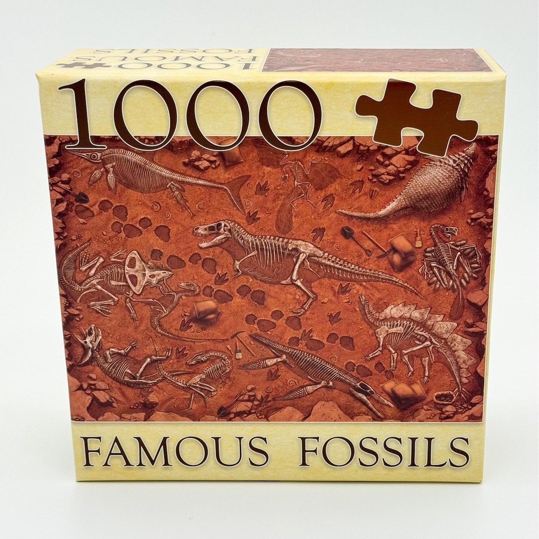 Famous Fossils - 1000 Piece Puzzle (jigsaw) Featuring 10 Famous Fossils ...