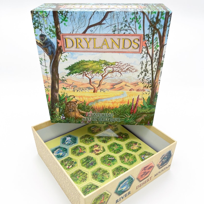 Drylands Board Game Two Player Abstract Game Set in Africa - Etsy