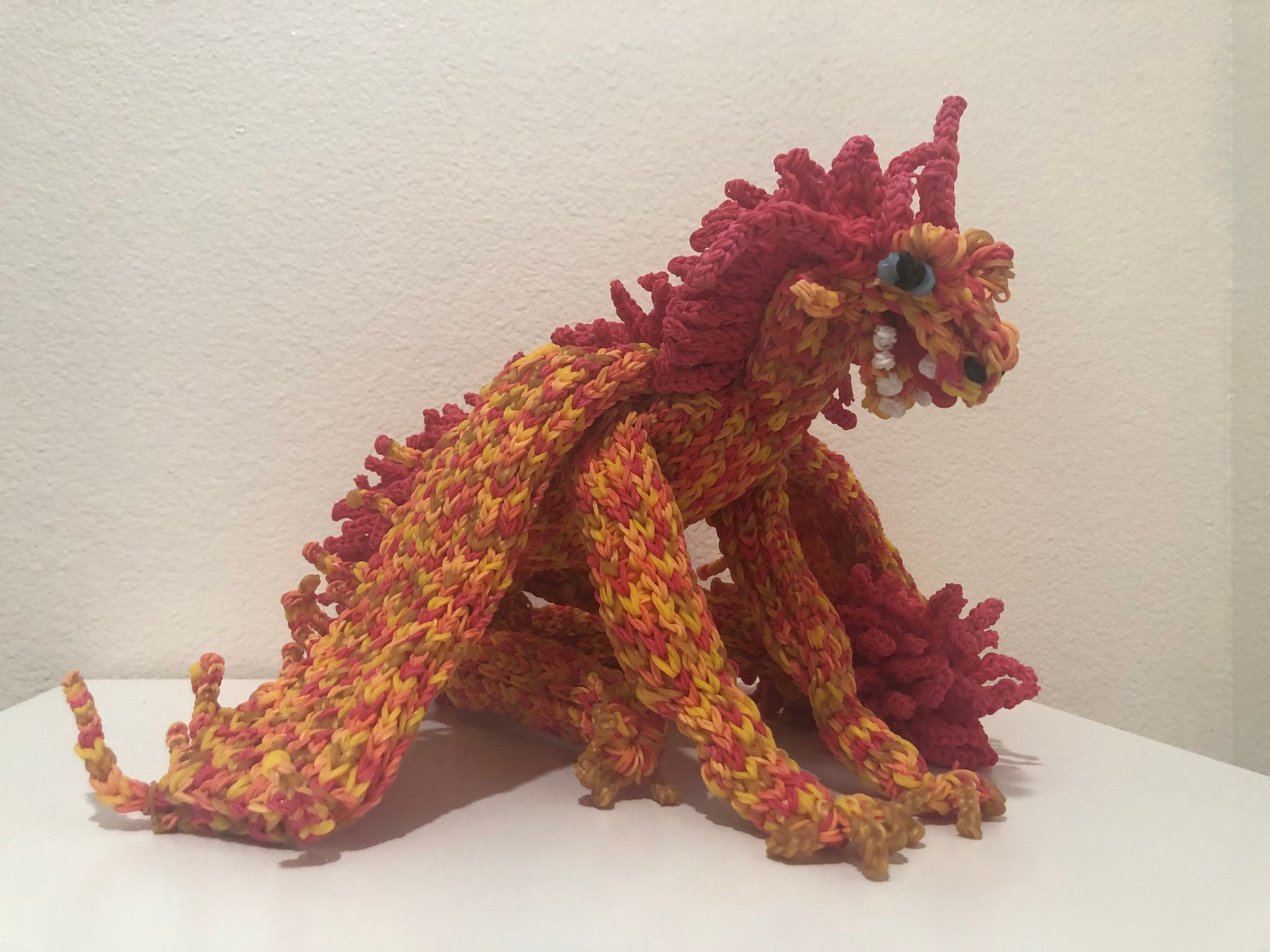 Large Handmade Rainbow Loom Dragon - Etsy