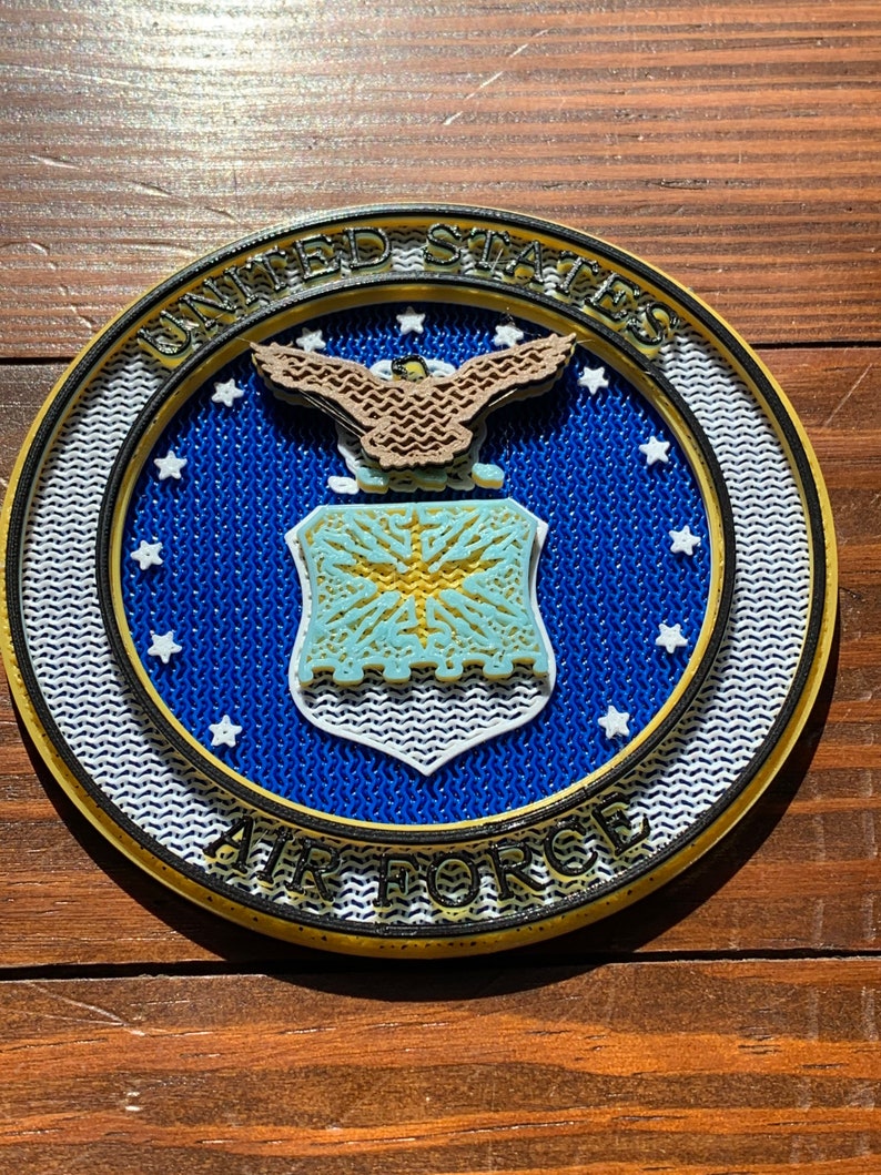 US Air Force Sign Plaque 3D Printed USA | Etsy