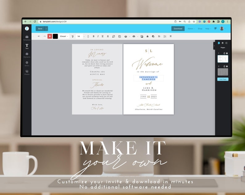 Digital Wedding Invitation With QR Code, Electronic Wedding Invitation ...