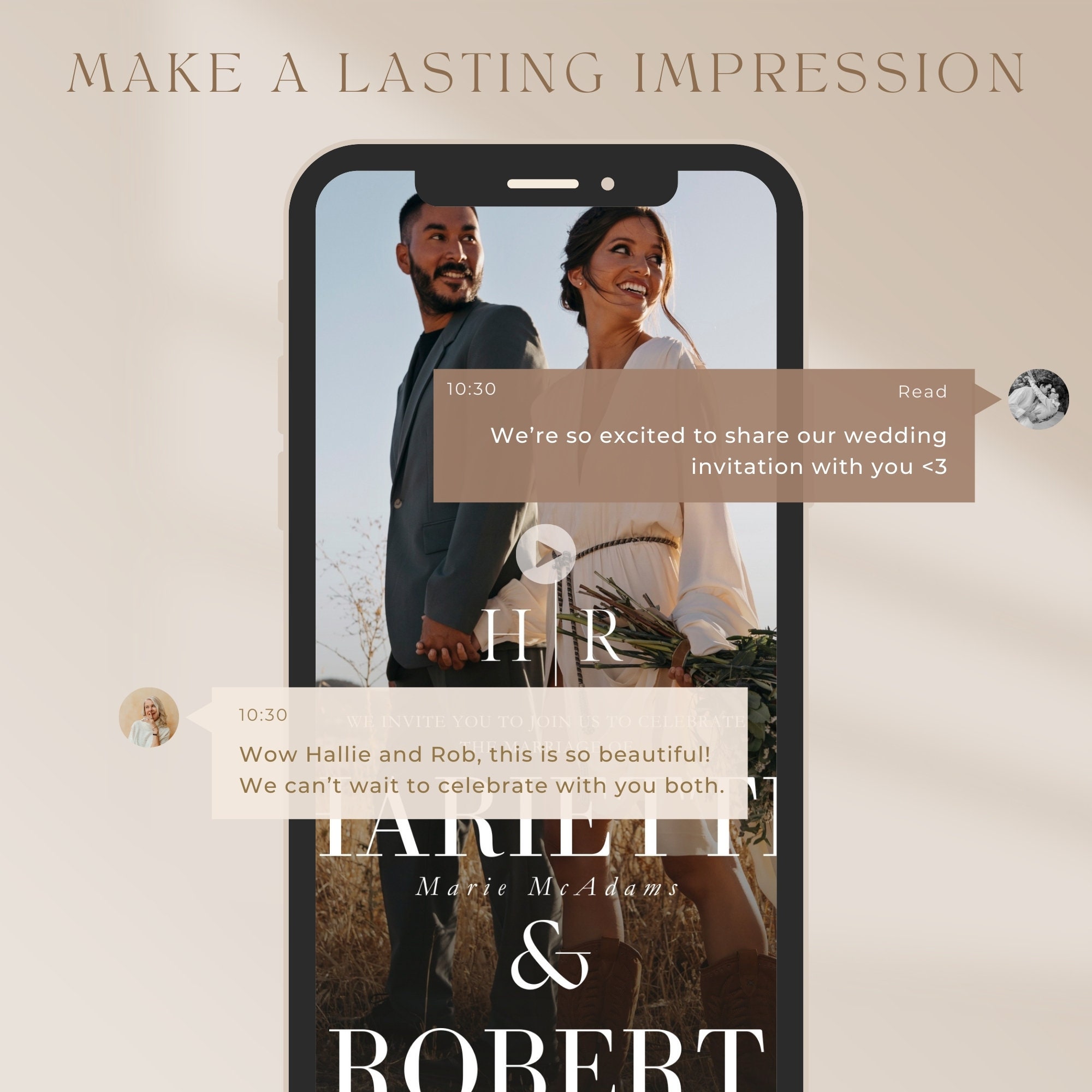 Digital Wedding Invitation, Animated Wedding Invitation, Wedding ...