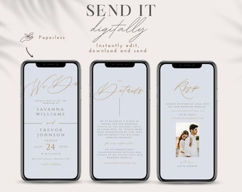 Digital Wedding Invitation Electronic Wedding Invitation - Etsy