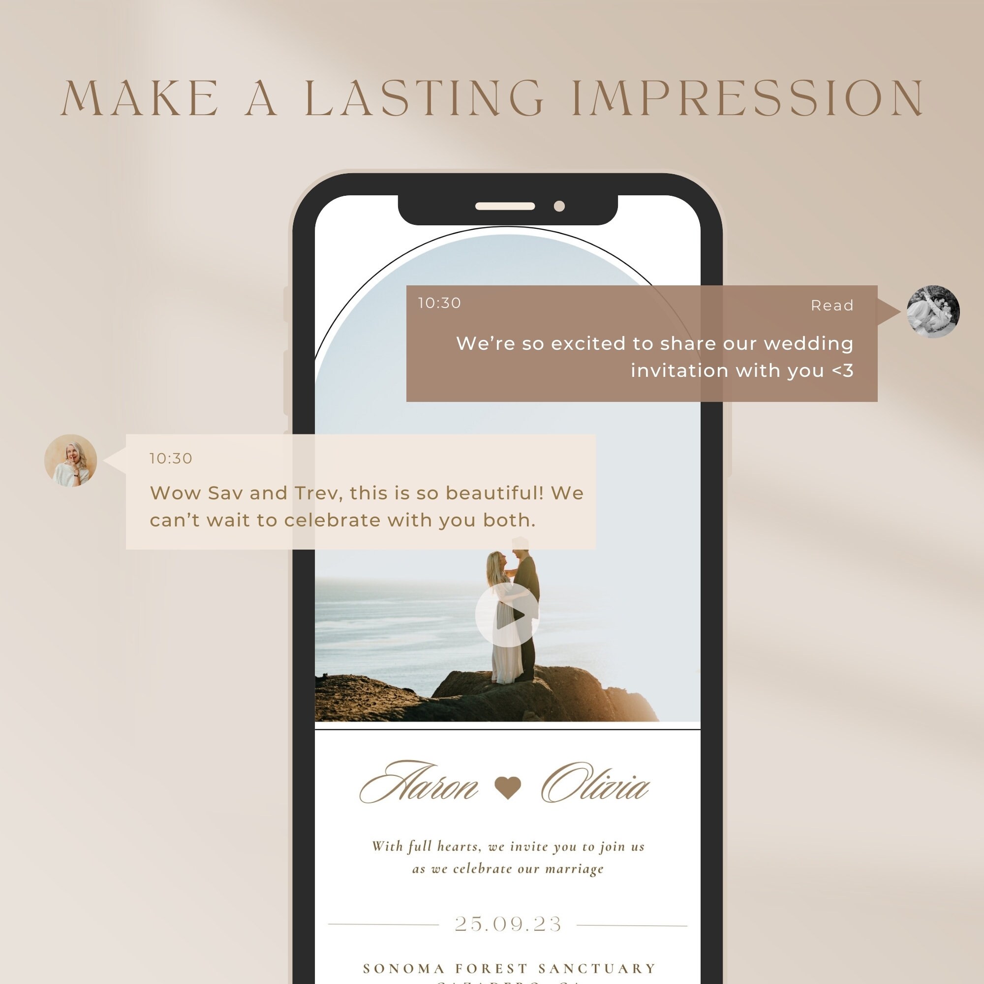 Digital Wedding Invitation, Animated Wedding Invitation, Wedding ...