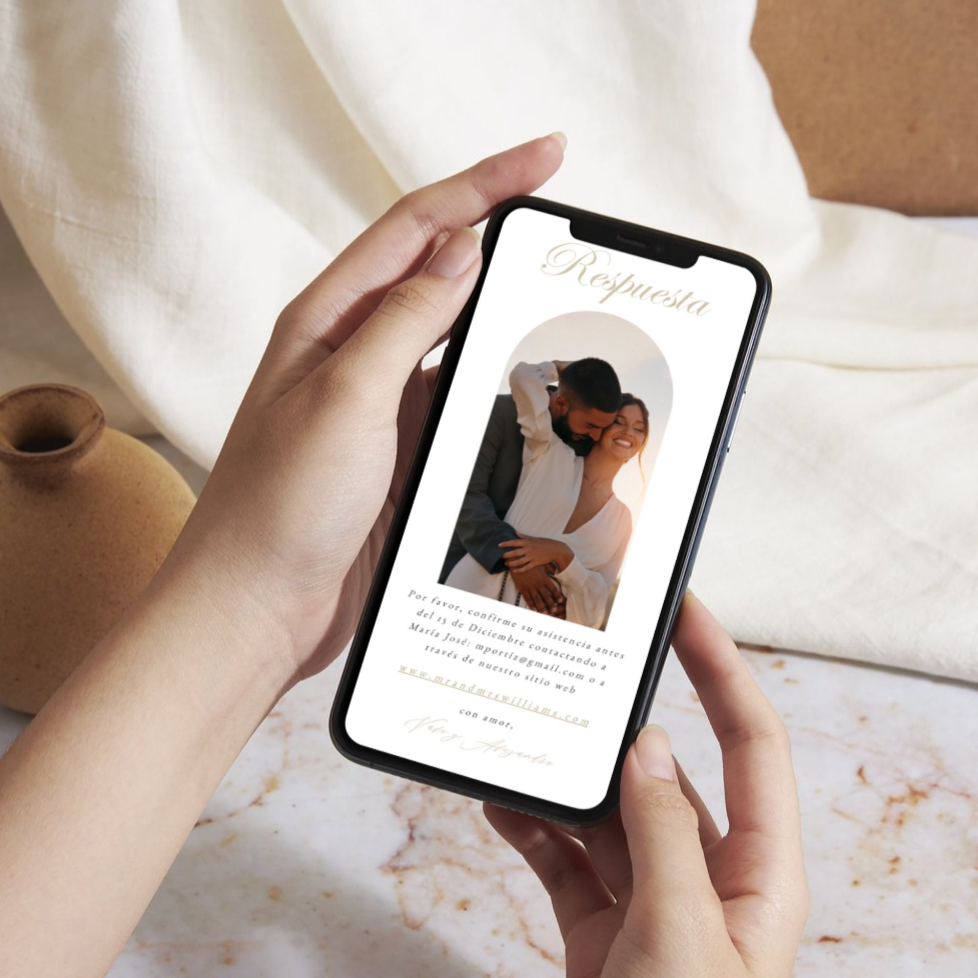 Invitaciones De Boda Digital, Invitacion De Boda En Espanol, Descarga ...