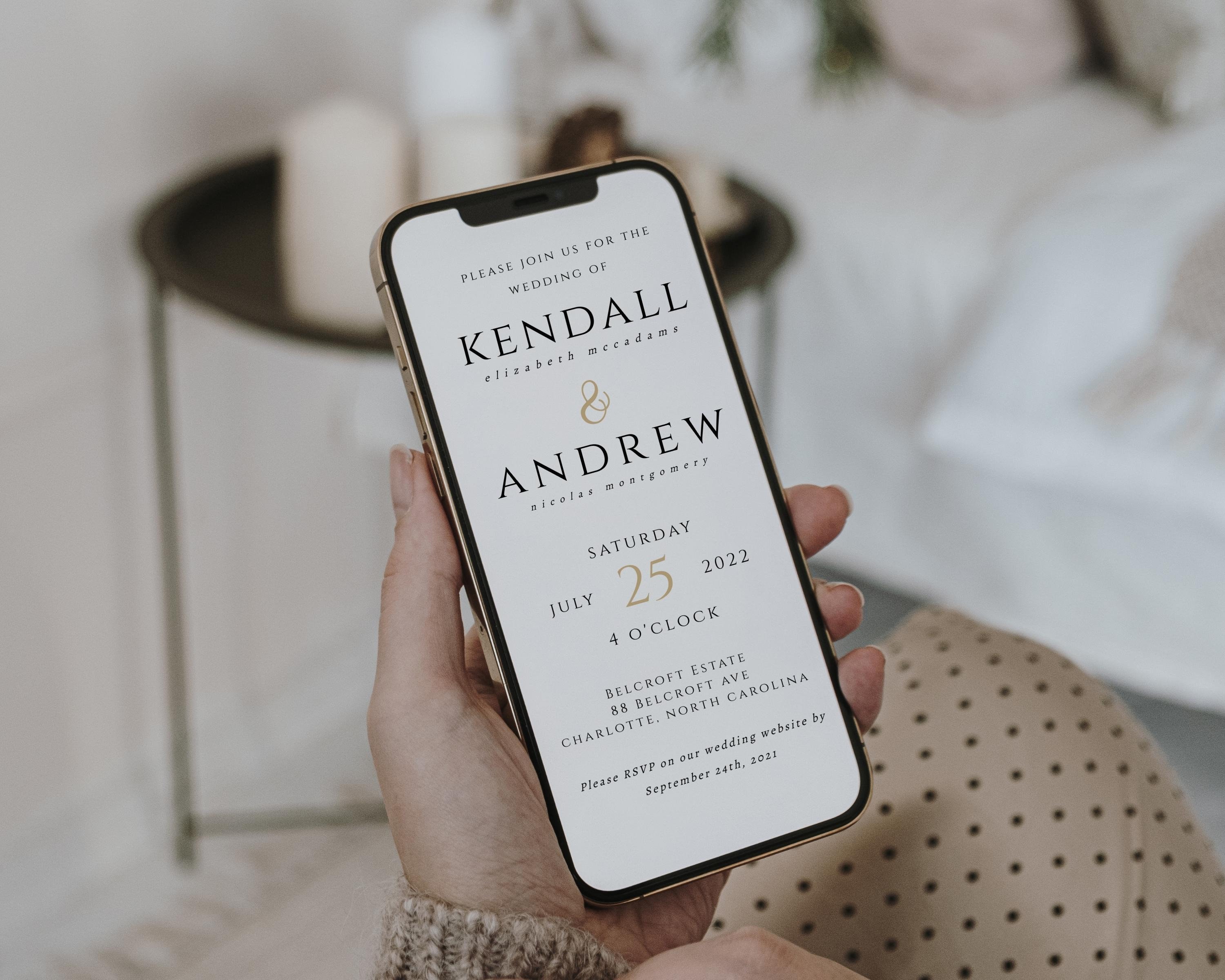 Digital Wedding Invitation Electronic Wedding Invitation - Etsy