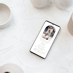Modern Digital Wedding Invitation: Electronic Evite (mobile) - Etsy