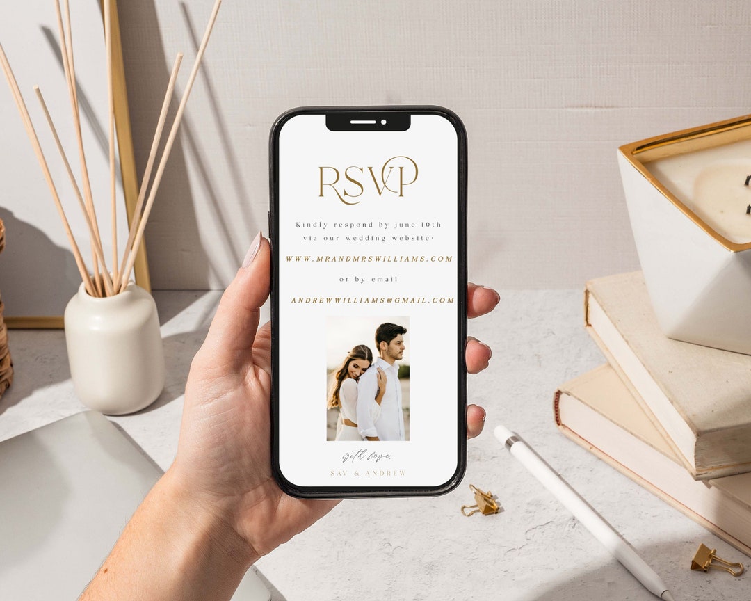 Digital Wedding Invitation, Electronic Wedding Invitation, Wedding ...