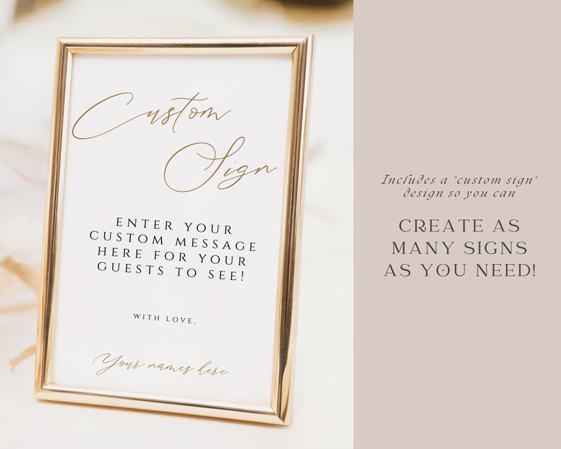 Signature Drink Sign Bar Menu Template Minimalist Printable - Etsy