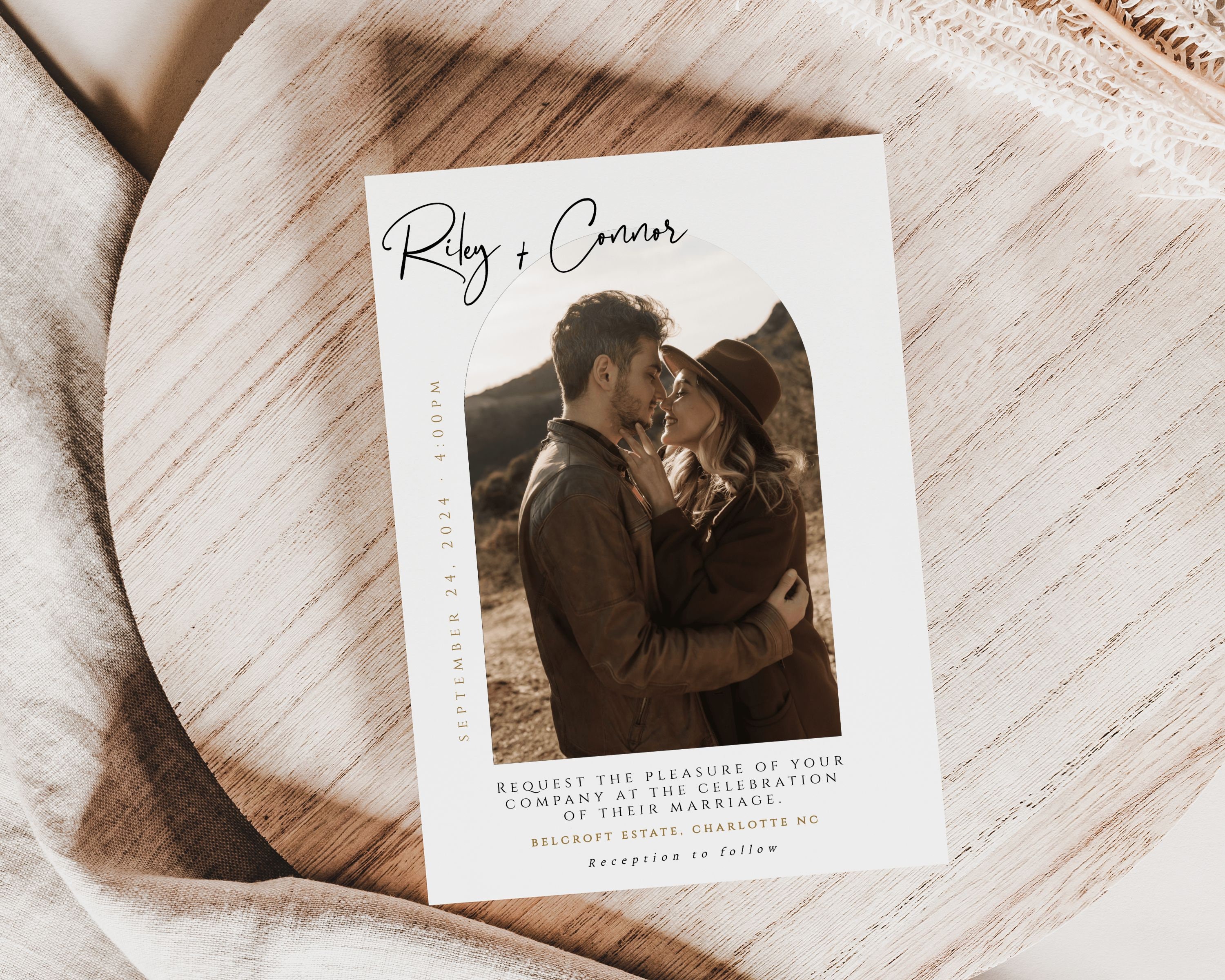 Digital Wedding Invitation, Electronic Wedding Invitation, Photo ...