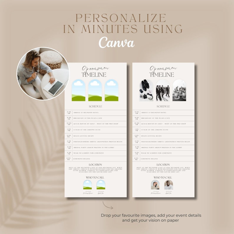 Digital Wedding Timeline Template, Wedding Weekend Timeline, Wedding ...