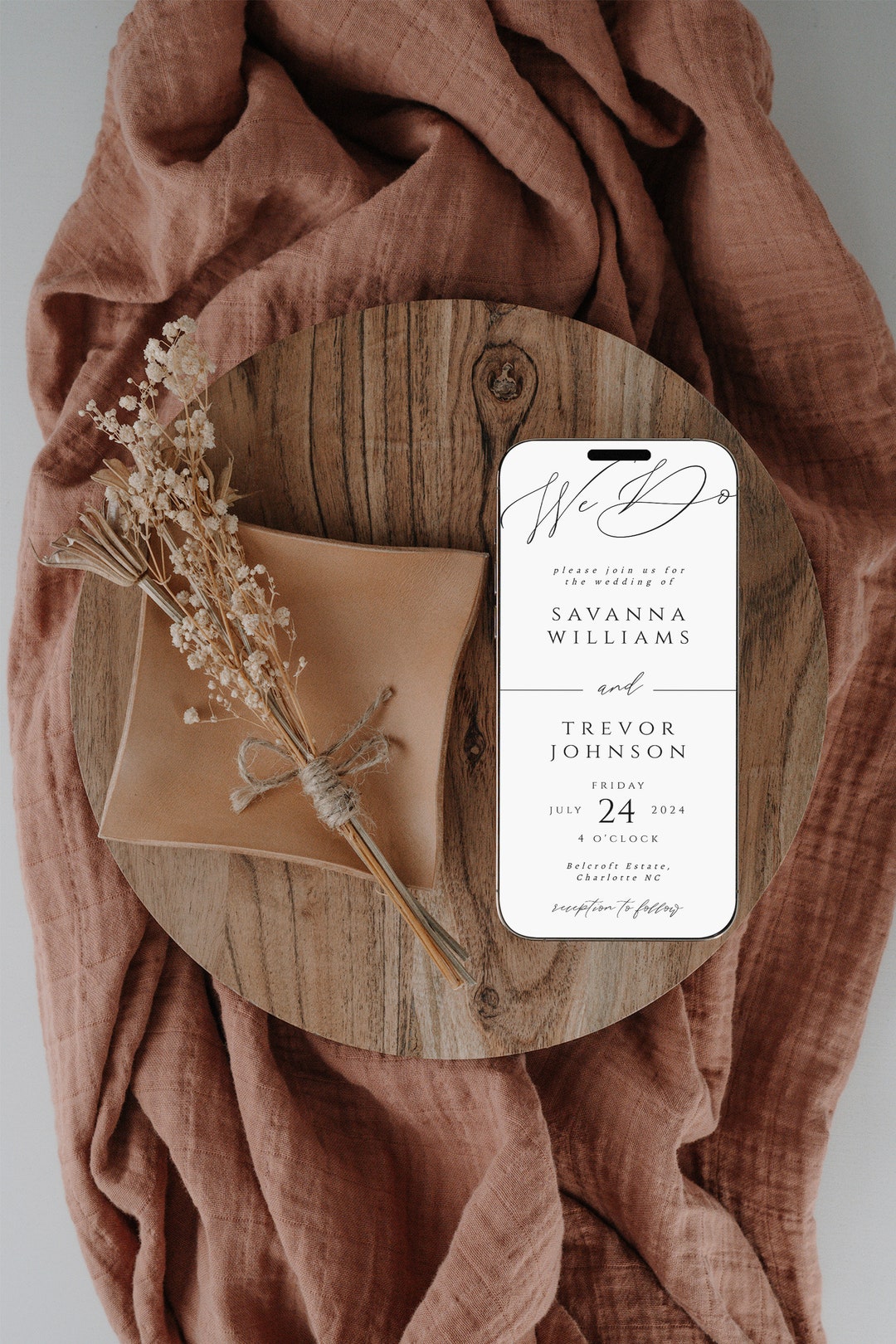 Digital Wedding Invitation Multiple Page, Digital Wedding Invite ...