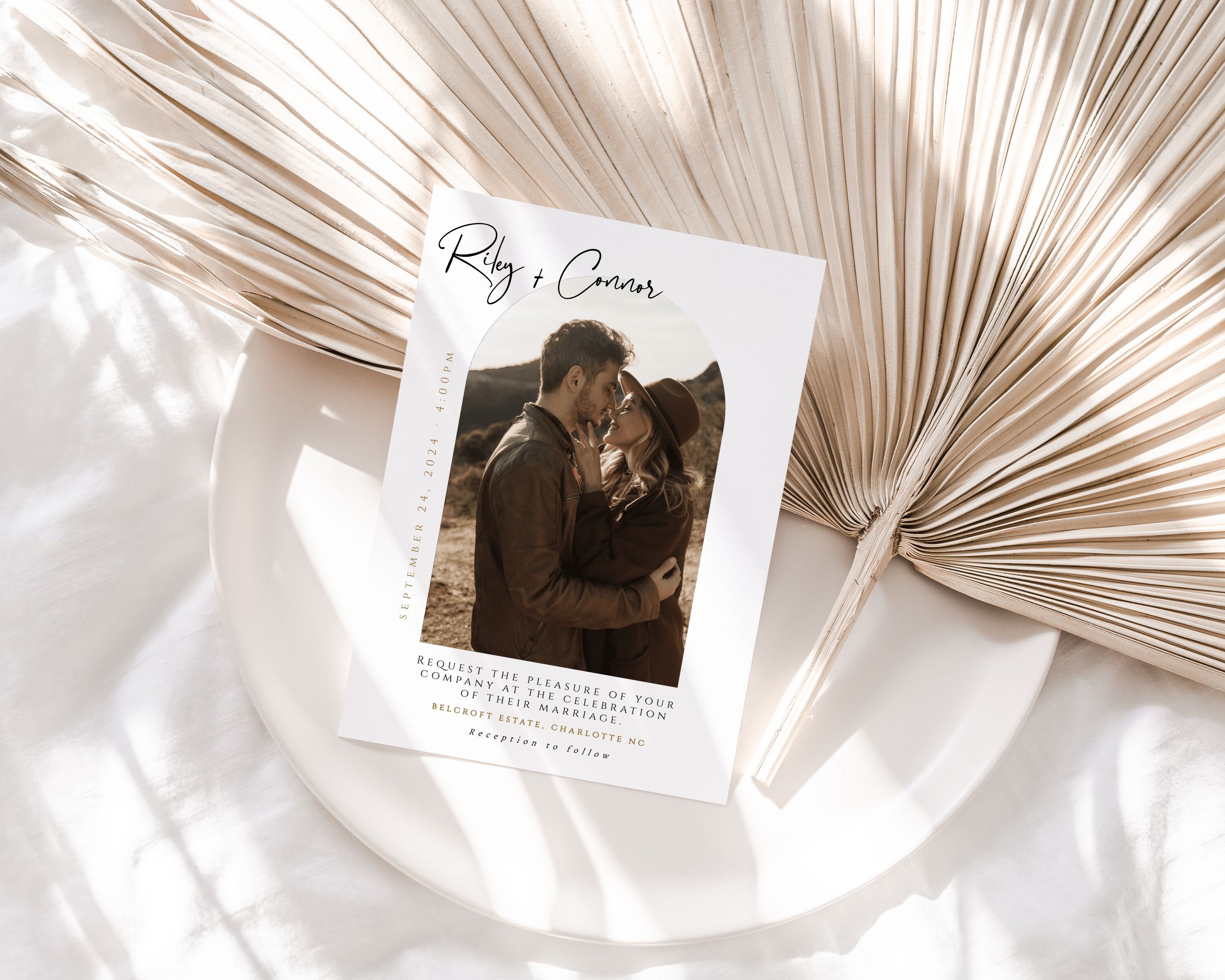 Digital Wedding Invitation, Electronic Wedding Invitation, Photo ...