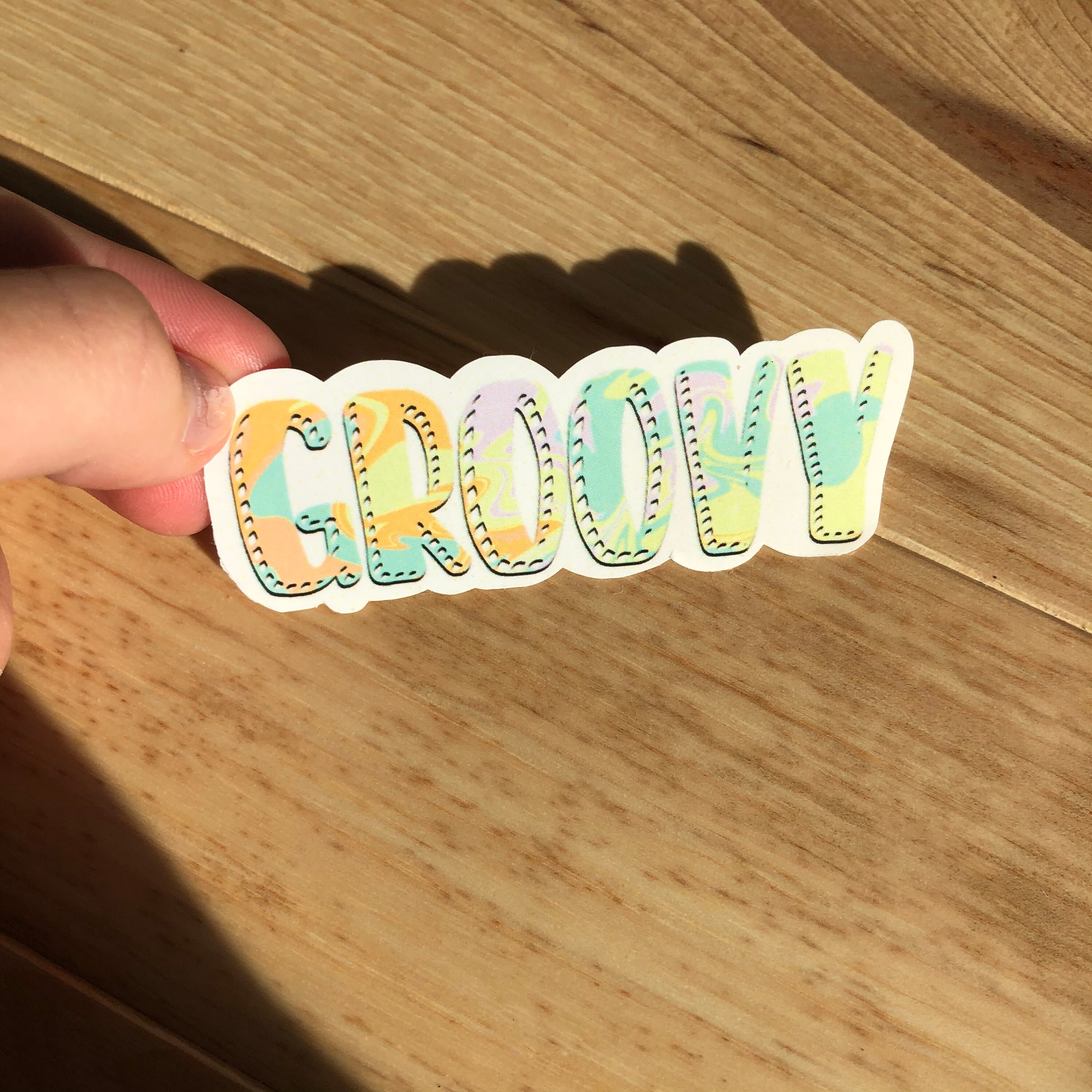 Groovy sticker | Etsy