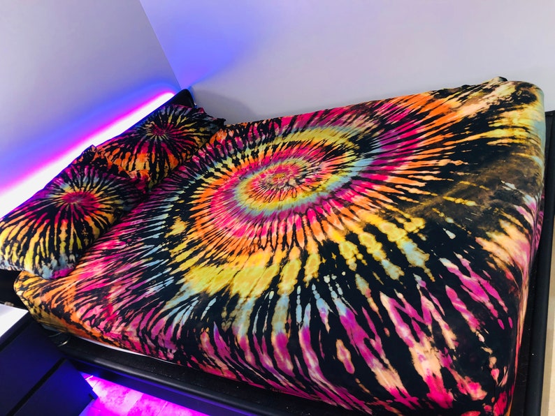 Reverse Tie Dye Bedding Tie Dye Sheets Custom Tie Dye Etsy Canada