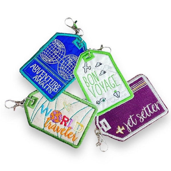 Embroidered Luggage Tags - Etsy