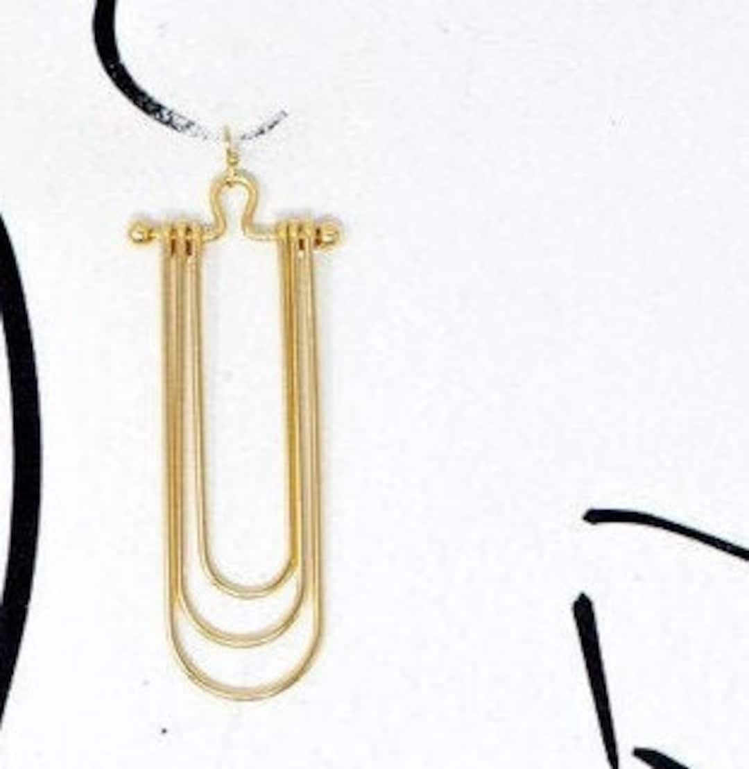 3" Long 'U' Shaped Loop Hoop Earrings 1"x3" Long - Etsy