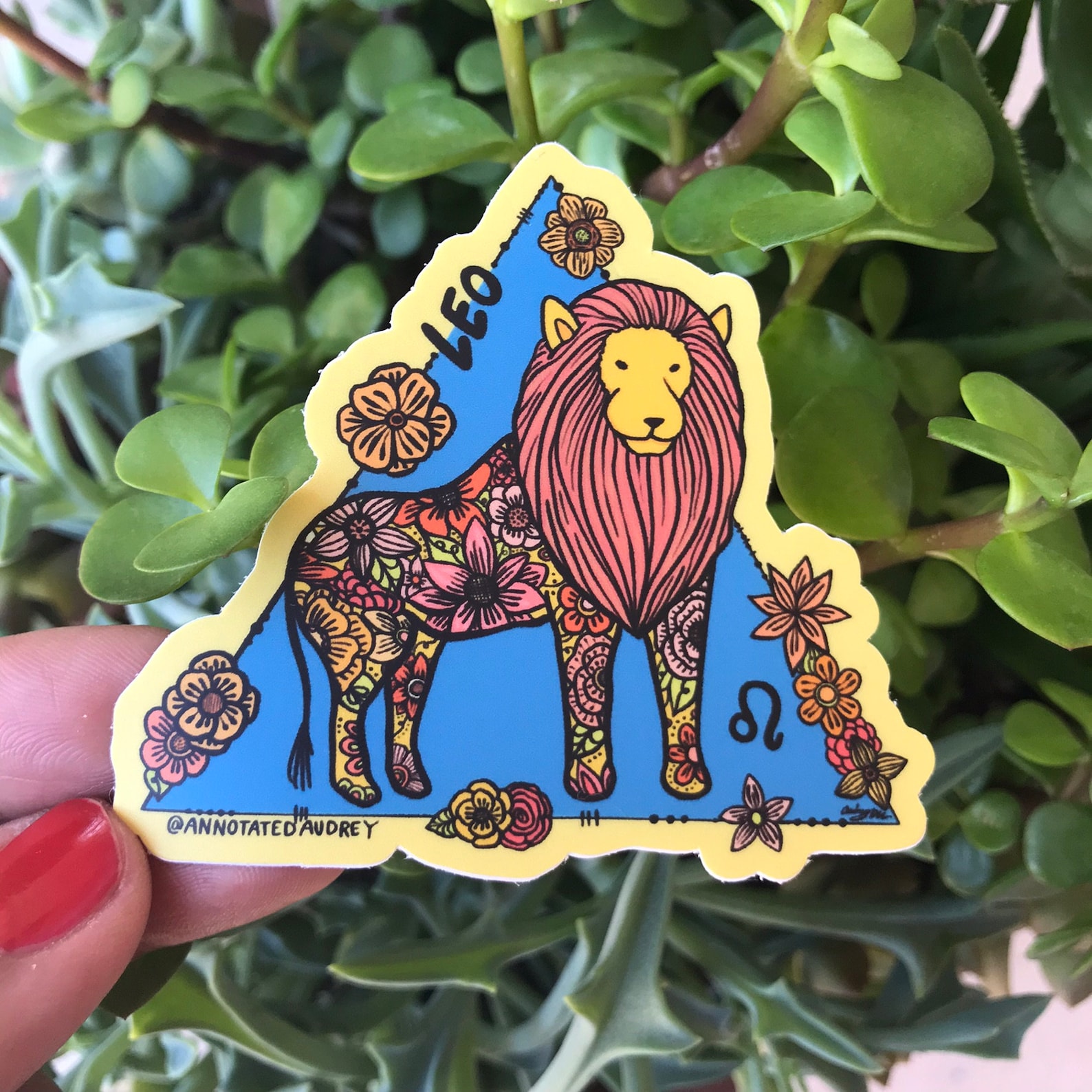 Vinyl Sticker | Leo | Zodiac Astrology Weatherproof Decal Cactus ...