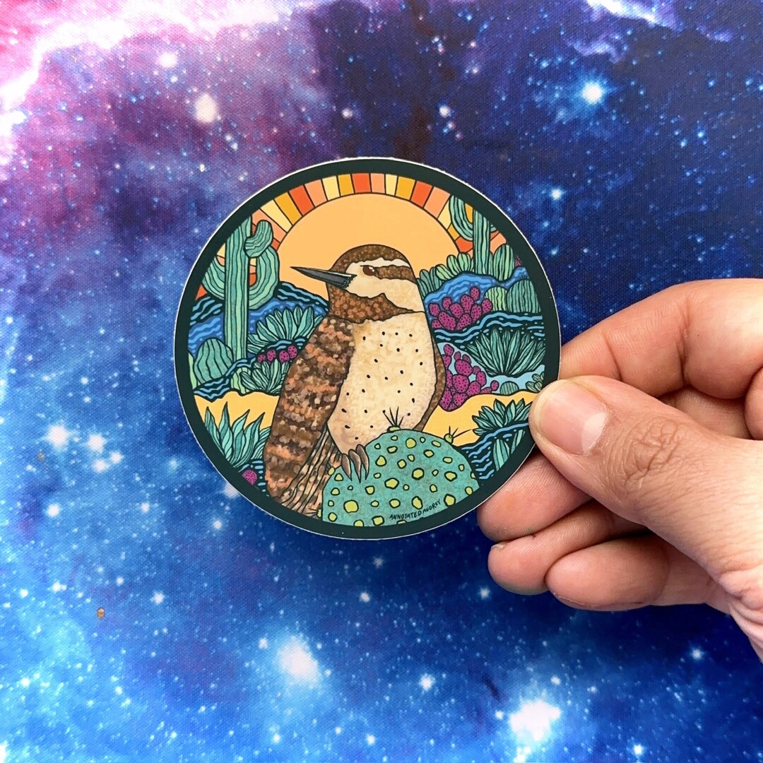 Cactus Wren Sticker: Desert Bird Waterproof Decal (3.0 X 3.0 Inches) - Etsy