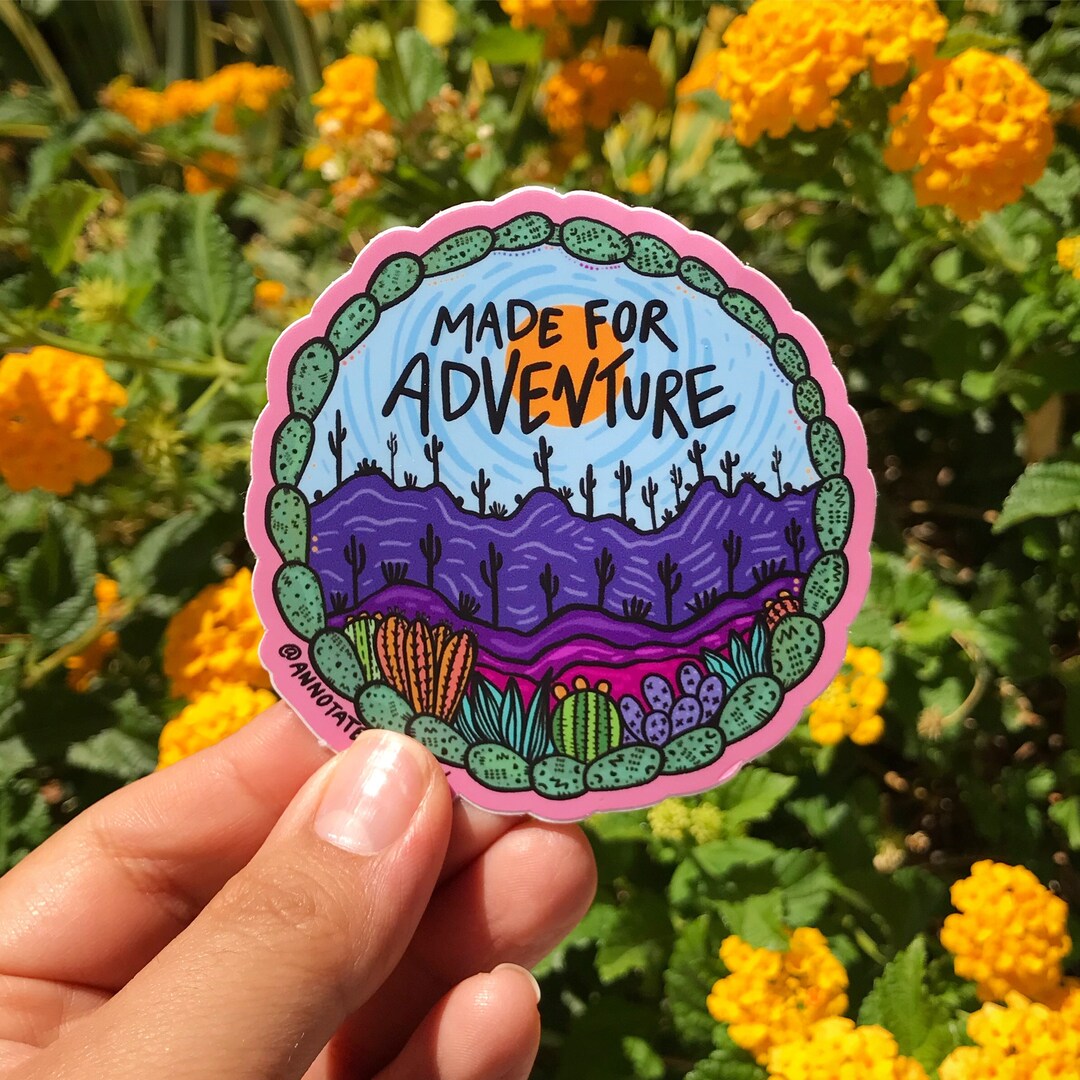Cactus Sticker: Made for Adventure Weatherproof Decal - Etsy