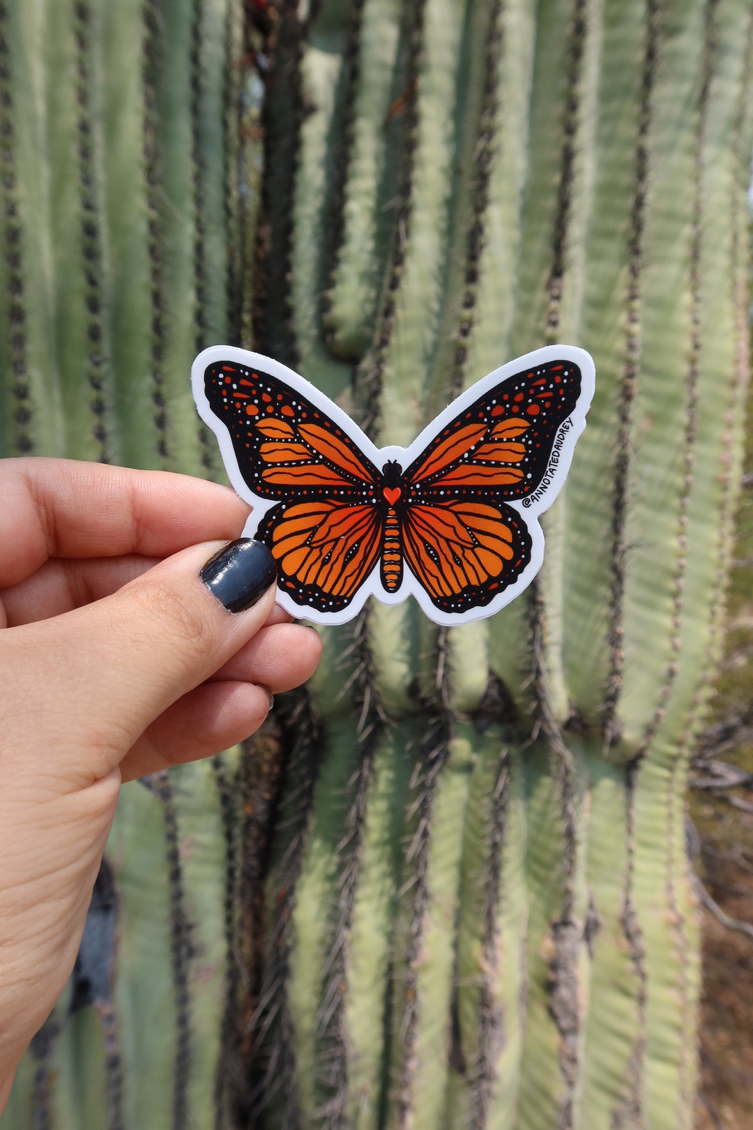 Orange Monarch Butterfly Weatherproof Decal Sticker ...