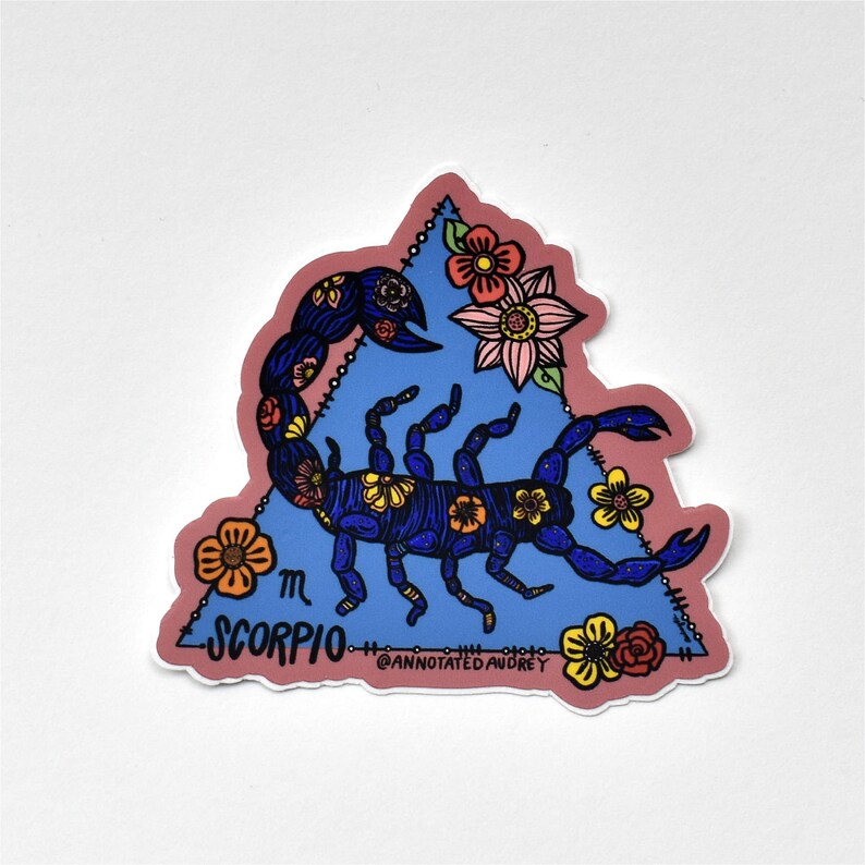 Vinyl Sticker Scorpio Zodiac Astrology Weatherproof Decal | Etsy