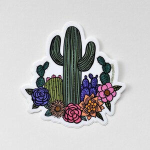 Vinyl Sticker | Cactus Garden Weatherproof Decal Cactus Sticker - Etsy