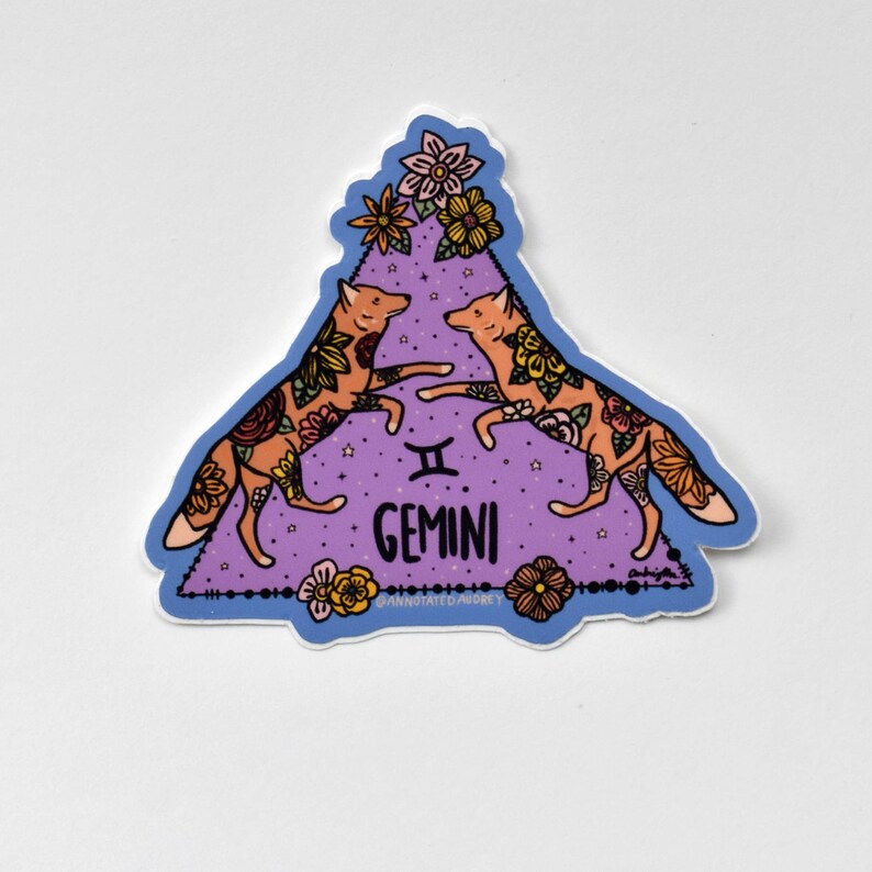 Vinyl Sticker Gemini Zodiac Astrology Weatherproof Decal - Etsy