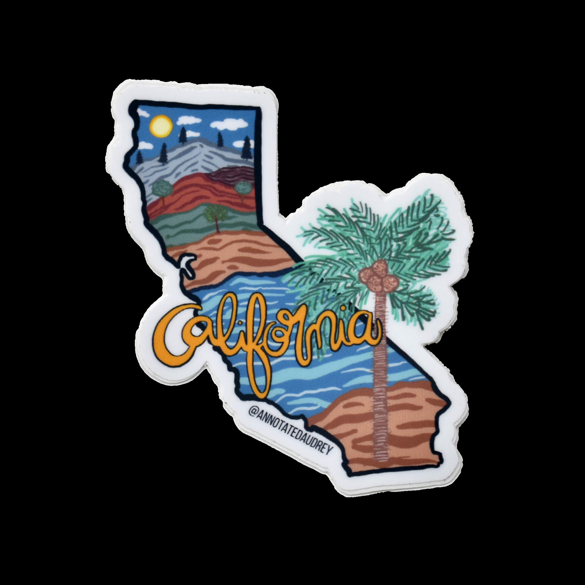 California Shape Weatherproof Decal Beach Sticker Bullet - Etsy Australia