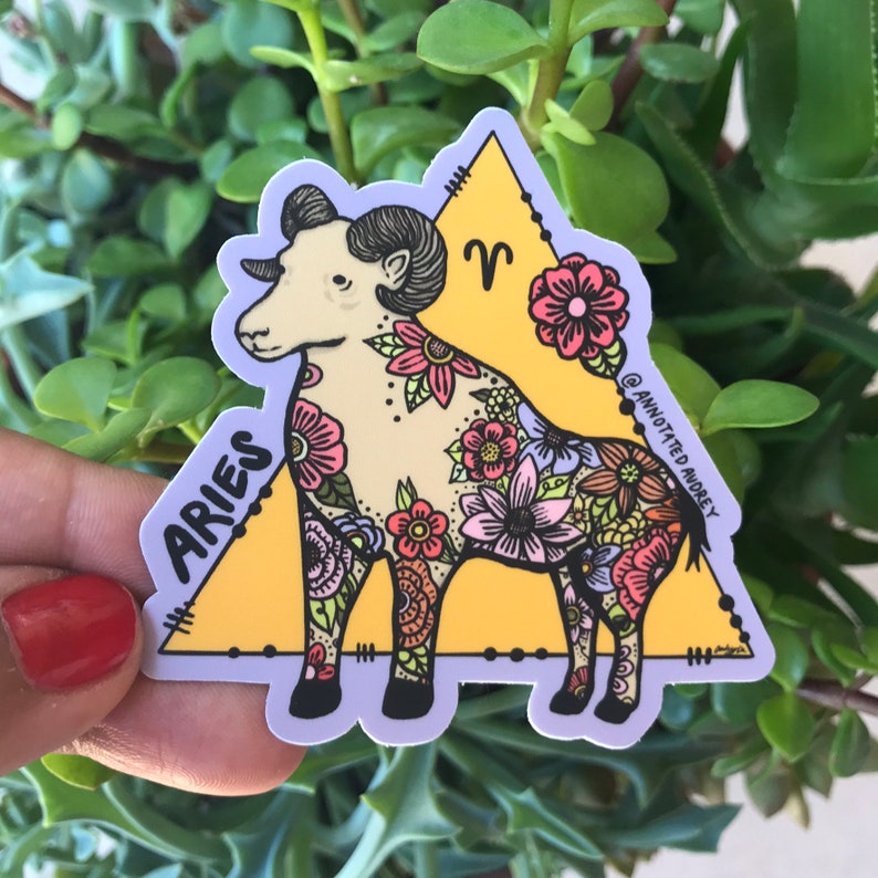 Vinyl Sticker Aries Zodiac Astrology Weatherproof Decal - Etsy