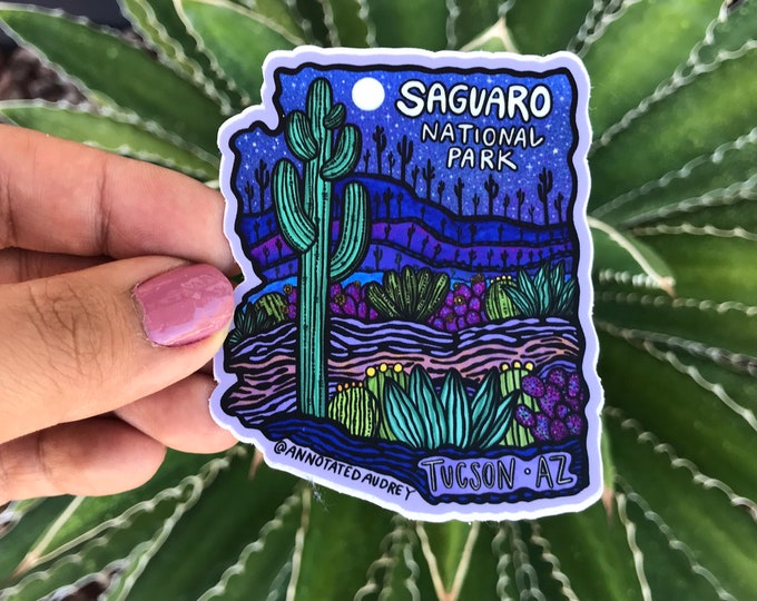 Vinyl Sticker Saguaro National Park Arizona Weatherproof - Etsy
